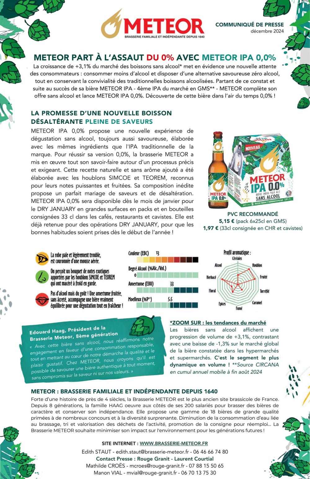 Meteor part à l’assaut du 0% avec Meteor IPA 0,0%